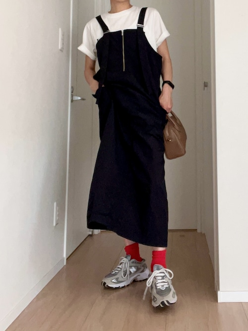 hana｜AZUL by moussyのジャンパースカートを使ったコーディネート - WEAR