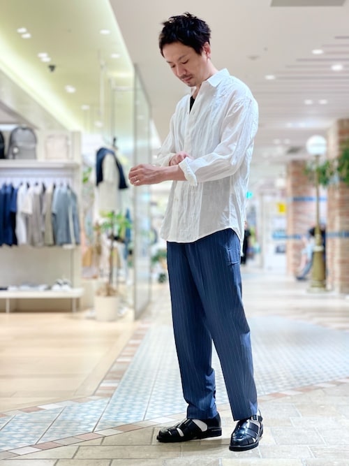 セール】【ストライプ】ワイド テーパードパンツ（その他パンツ