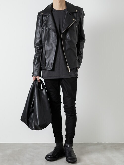 AT_MM(ATTACHMENT)｜ATTACHMENTのライダースジャケットを使ったコーディネート - WEAR