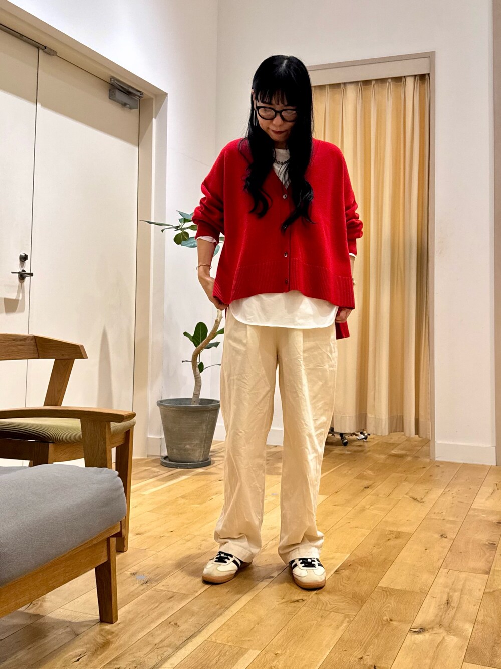 RIE/yoshida(DOORS ららぽーと和泉)｜かぐれのニット/セーターを使ったコーディネート - WEAR