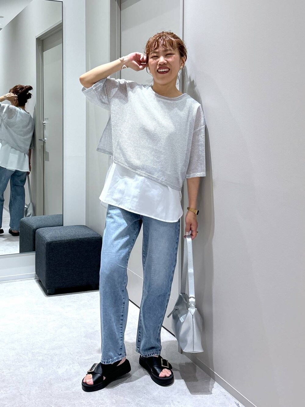 MiCA(GLOBAL WORK ららぽーと柏の葉)｜GLOBAL WORKのデニムパンツを使ったコーディネート - WEAR