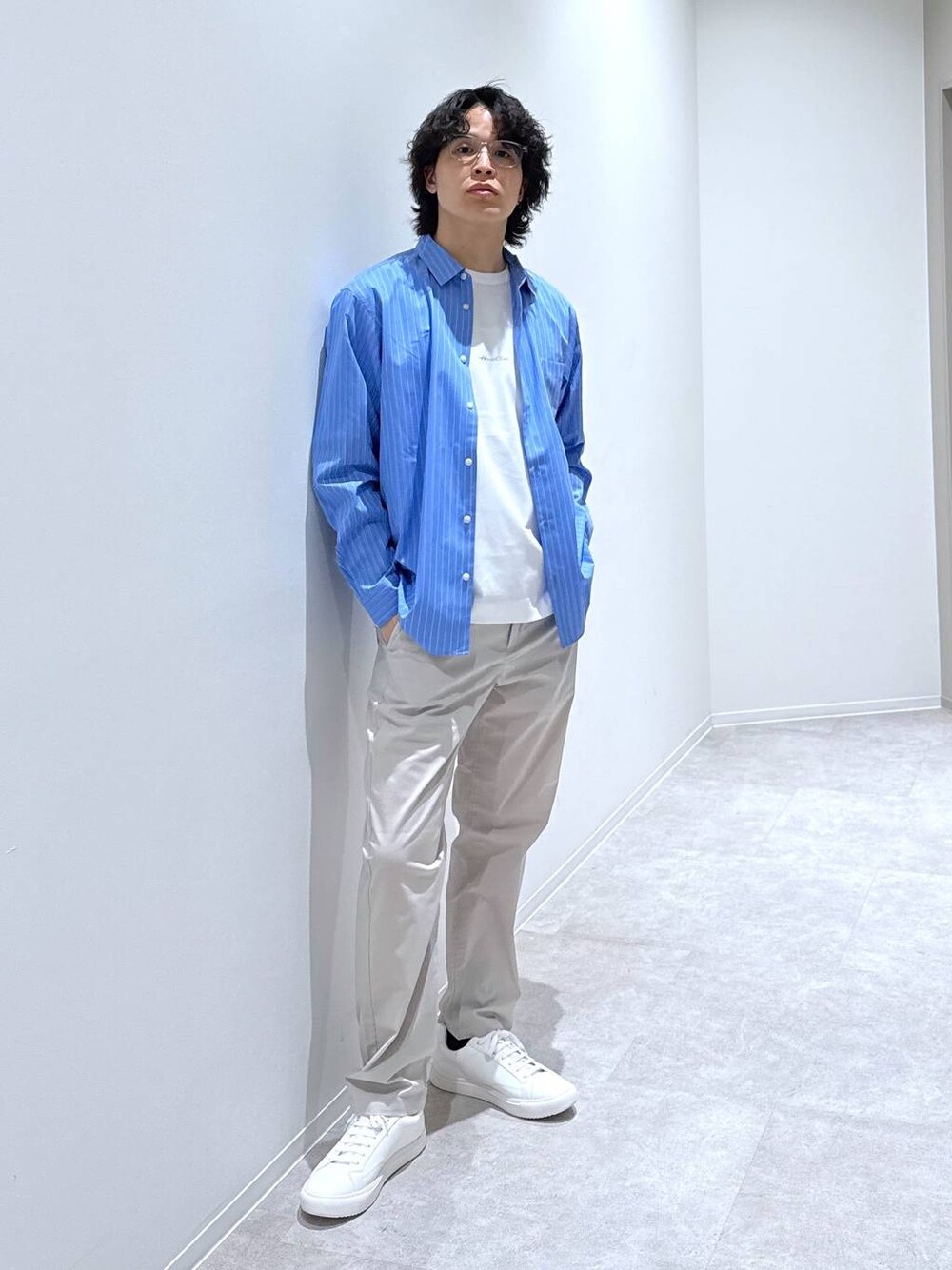 yasu（GLOBALWORK）(GLOBAL WORK マークイズみなとみらい)｜GLOBAL WORKのシャツ/ブラウスを使ったコーディネート - WEAR