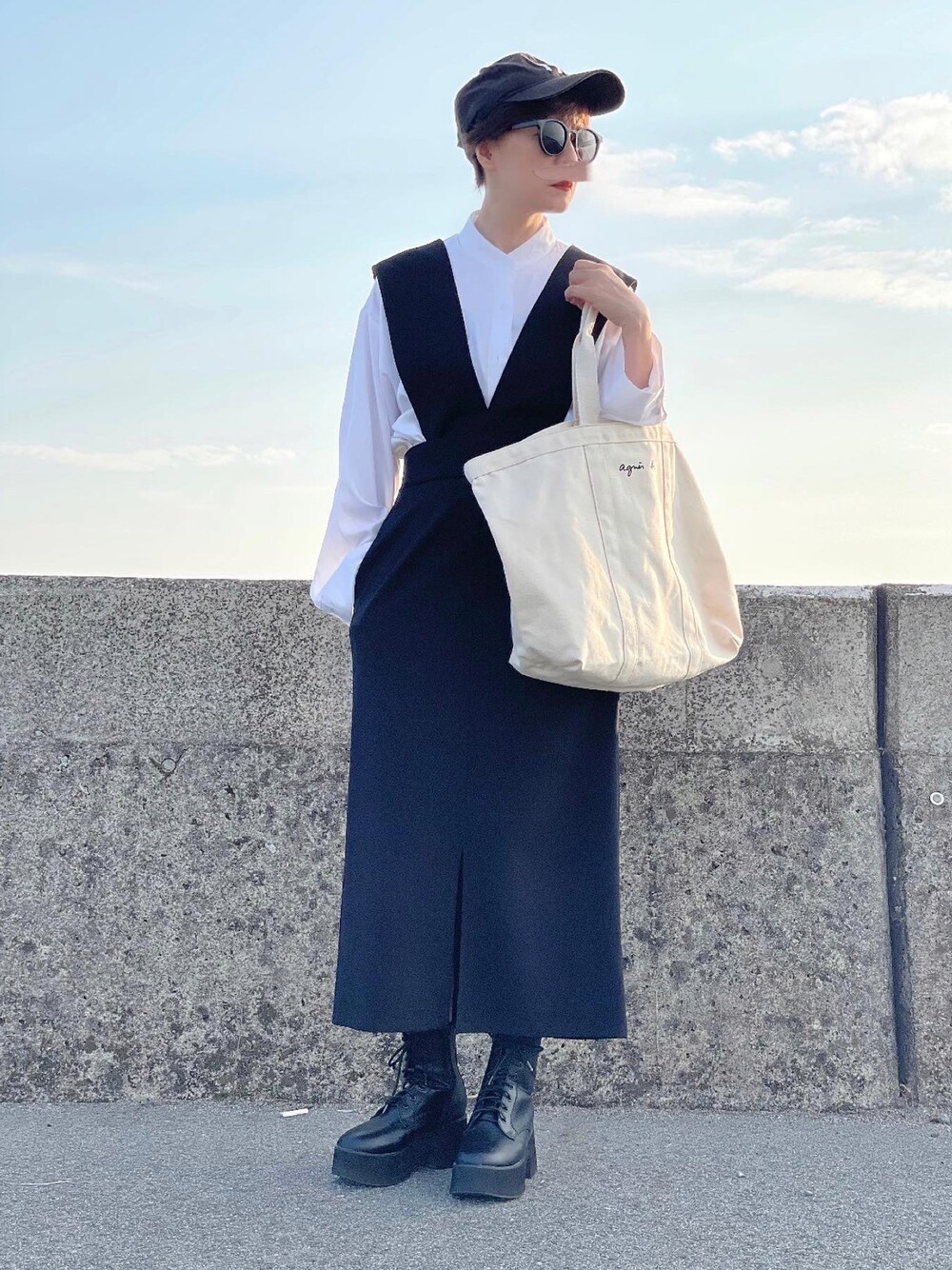 𝑴𝒂｜ReNormのジャンパースカートを使ったコーディネート - WEAR