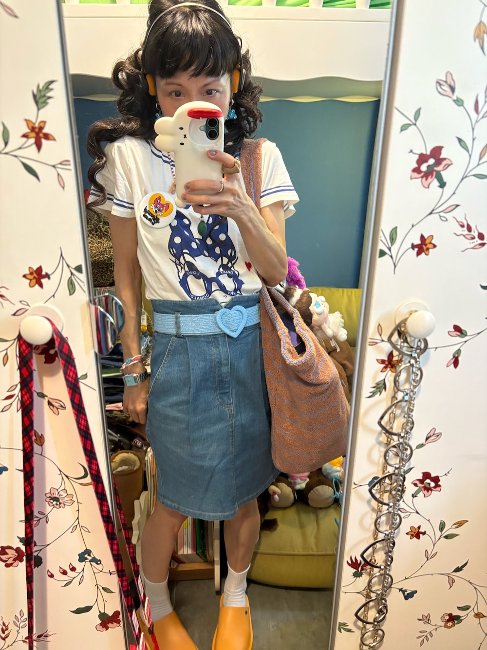 Y🐻N🎸｜mee&geeのデニムスカートを使ったコーディネート - WEAR