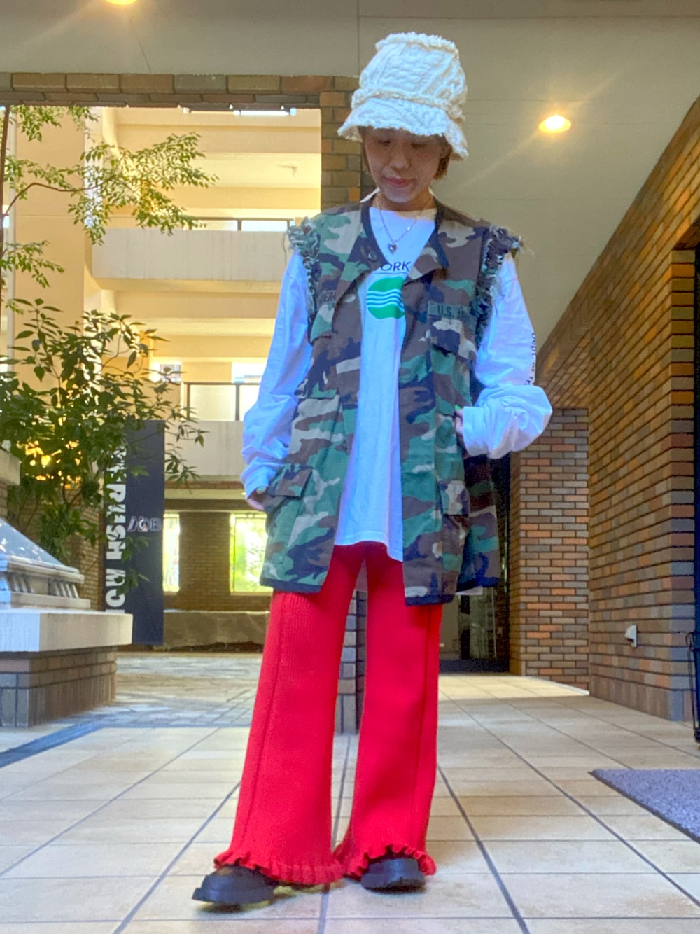 くみこ｜mimaeのハットを使ったコーディネート - WEAR