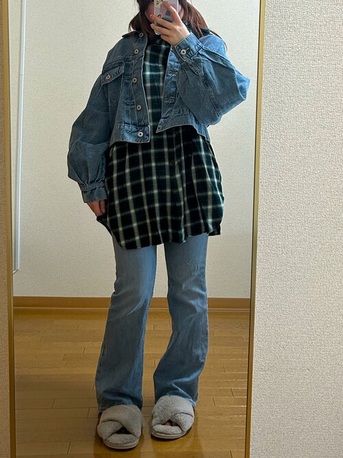 りんた｜GUのデニムパンツを使ったコーディネート - WEAR