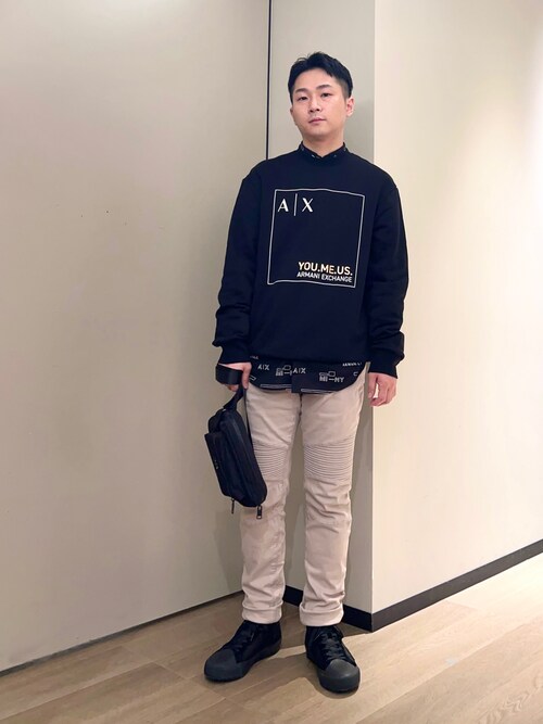 🔩J.HARA（A|X アルマーニ エクスチェンジ ららぽーと立川立飛）｜ARMANI EXCHANGEのスウェットを使ったコーディネート ...