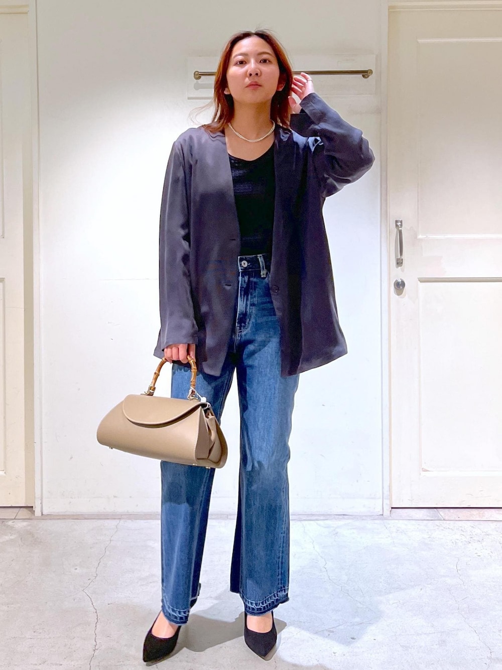 EBATA(SALON adam et rope' アトレ吉祥寺)｜SALON adam et rope'のノーカラージャケットを使った ...