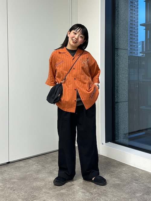 セール】ドビーアソート刺繍開襟シャツ(シャツ/ブラウス セール】ドビーアソート刺繍開襟シャツ(シャツ/ブラウス