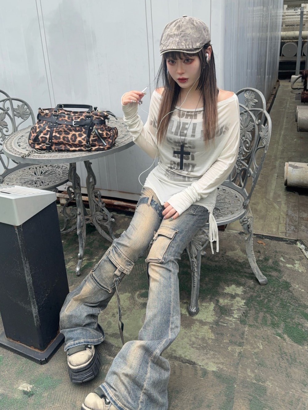 Never mind the XU / Chikashitsu+(Never mind the XU / Chikashitsu+)｜XUのハンチング/ベレー帽を使ったコーディネート - WEAR