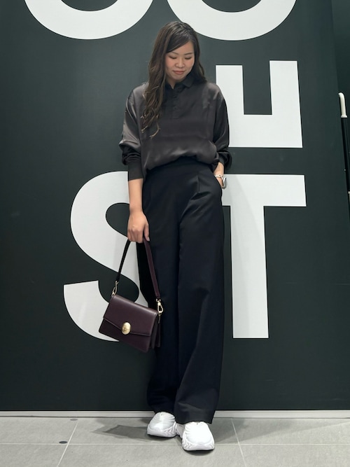 セール】オーバーサイズサテンポロシャツ（ポロシャツ）｜LACOSTE