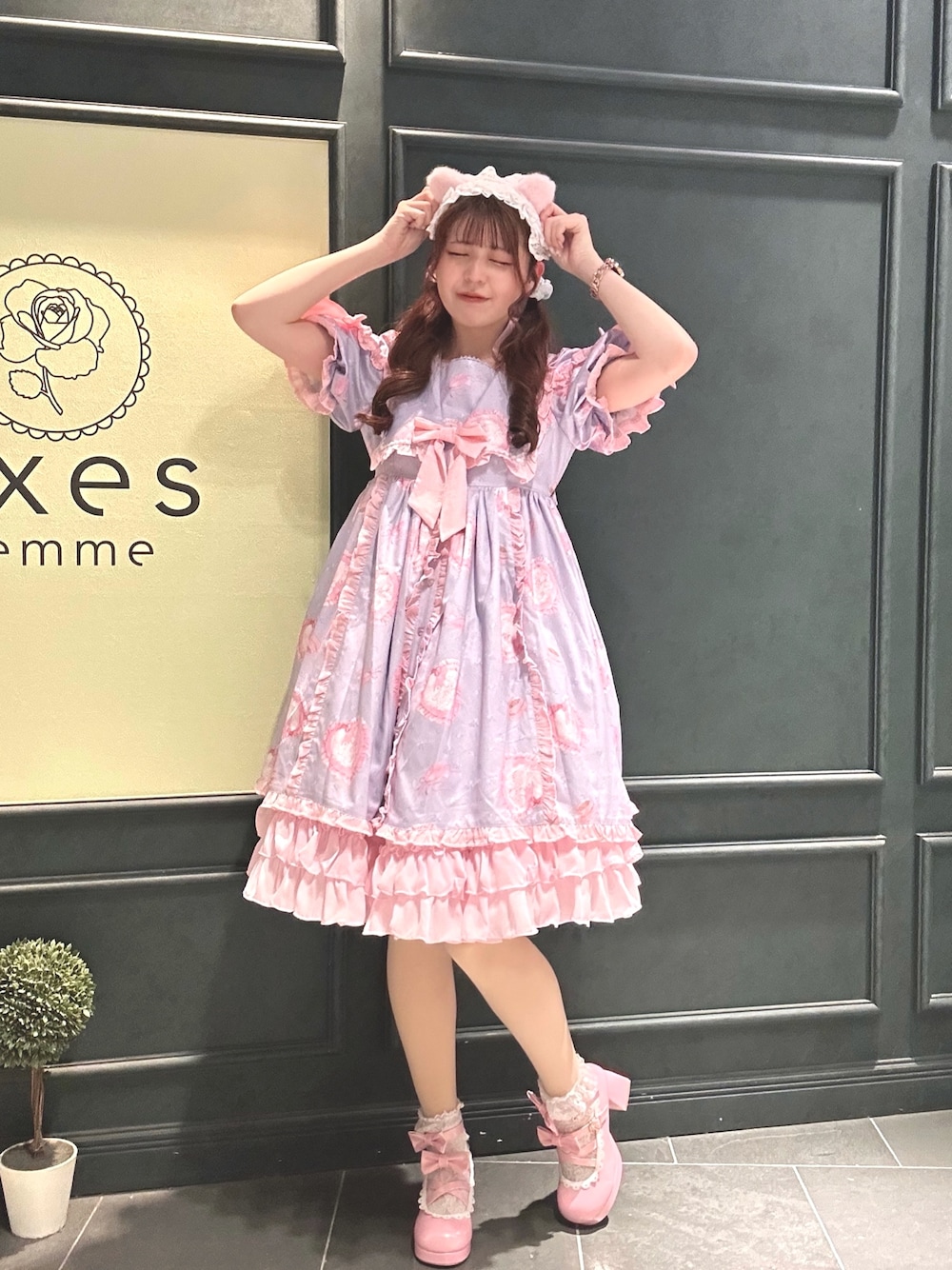 まみ(axes femme POETIQUE HEP FIVE 店)｜Chalmiereのワンピースを使ったコーディネート - WEAR