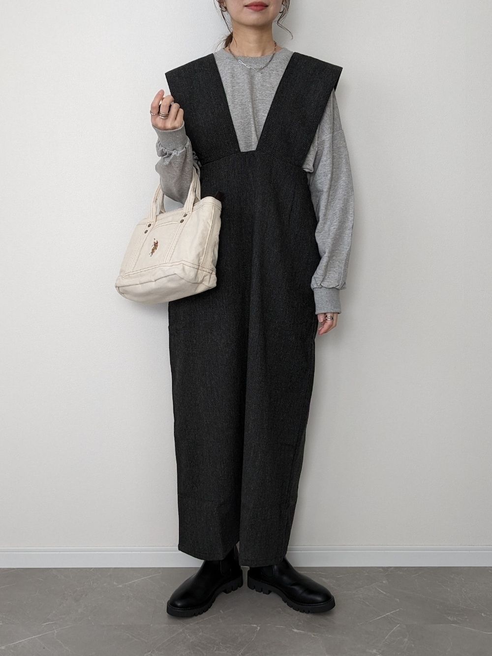 HAL｜select MOCA by sonのジャンパースカートを使ったコーディネート - WEAR