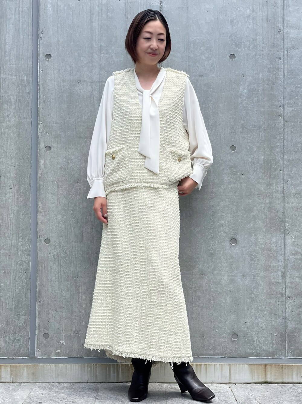 ayaka(FLANDRE ONLINE STORE)｜INEDのベストを使ったコーディネート - WEAR