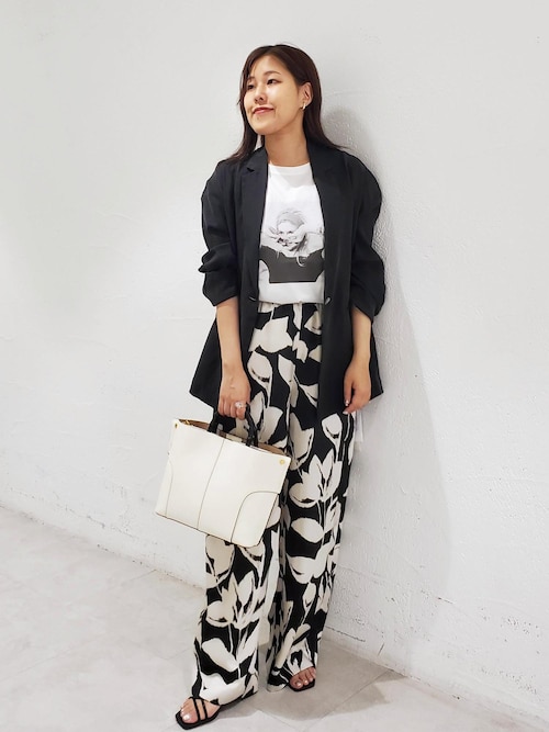 セール】DEVEAUXジオメトリックフラワーイージーワイドパンツ（その他