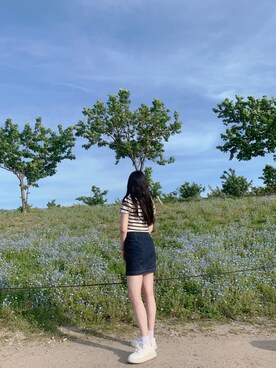 UNIQLO（ユニクロ）のデニムスカートを使った人気ファッションコーディネート - WEAR