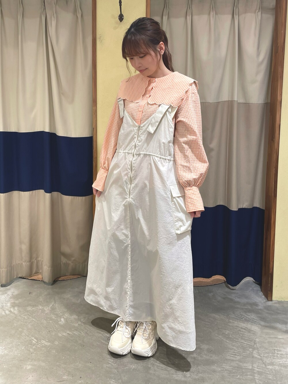 🧶yuna🧶(B.L.U.E. なんばウォーク)｜ehka sopoのワンピースを使ったコーディネート - WEAR