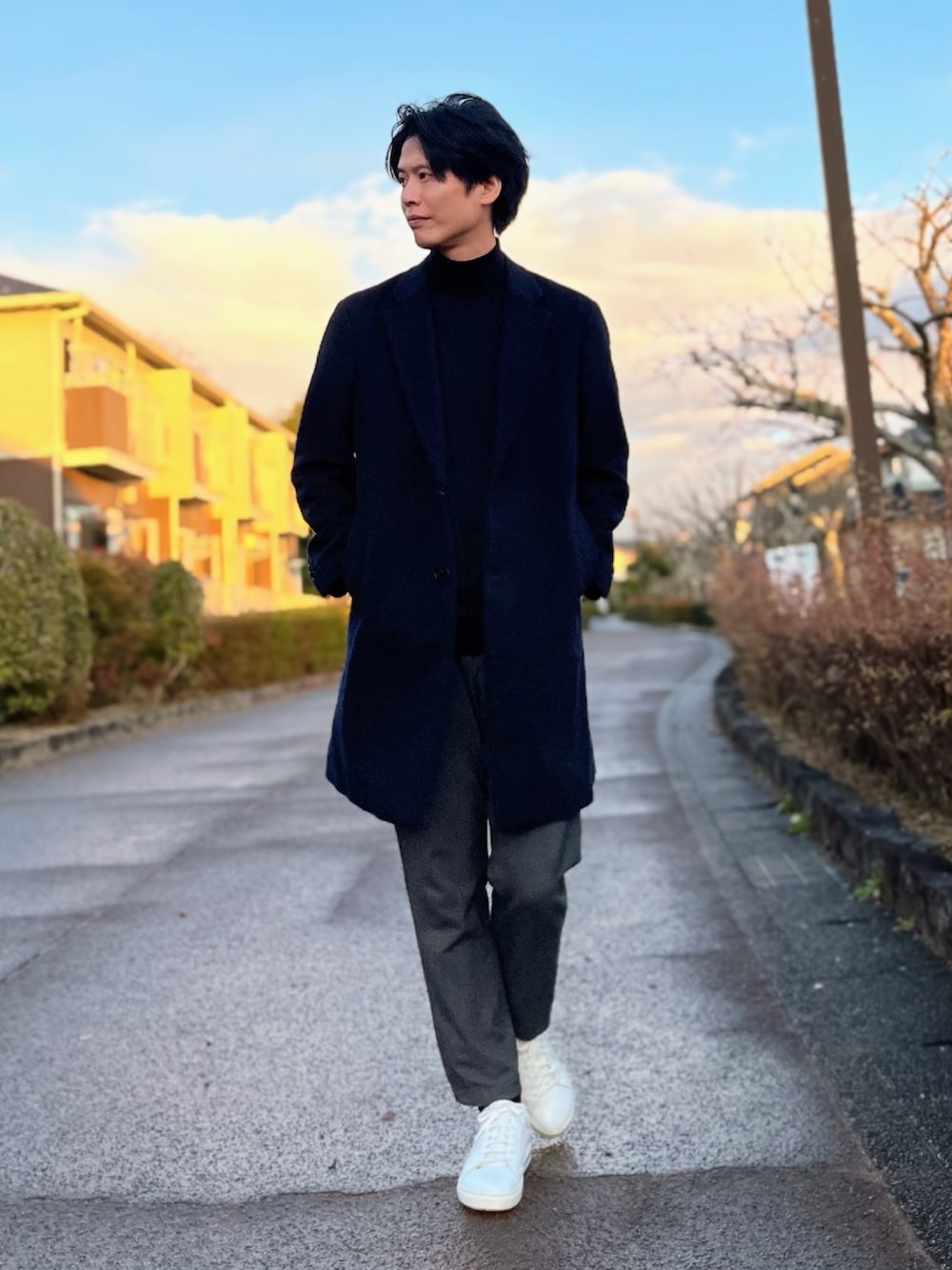 takamitsu suzuki｜UNIQLOのチェスターコートを使ったコーディネート - WEAR
