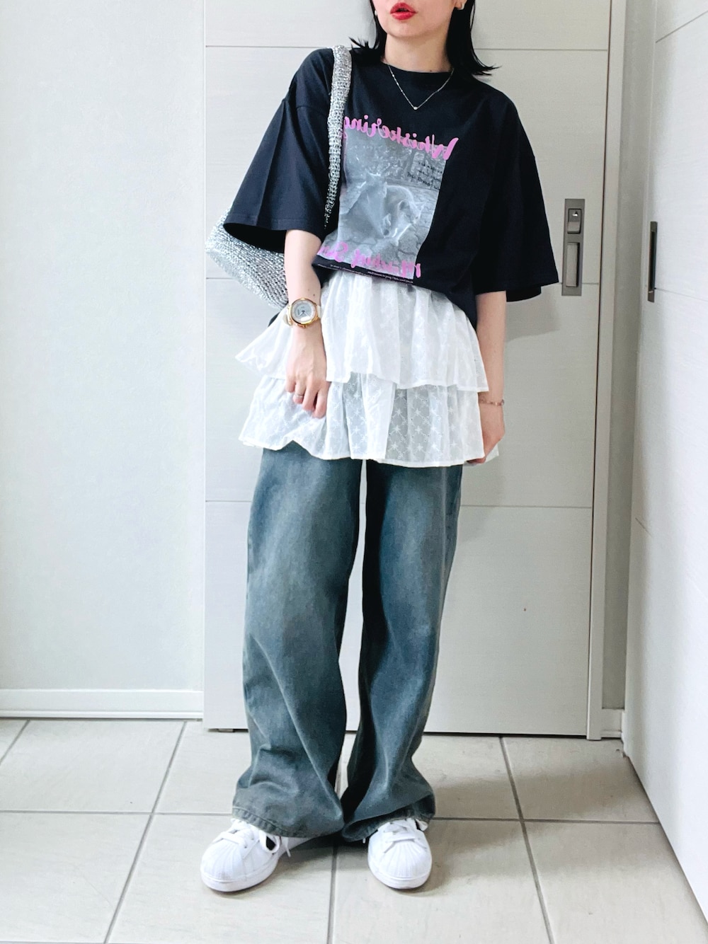 ⃘asa ⃘｜tiptopのTシャツ/カットソーを使ったコーディネート - WEAR