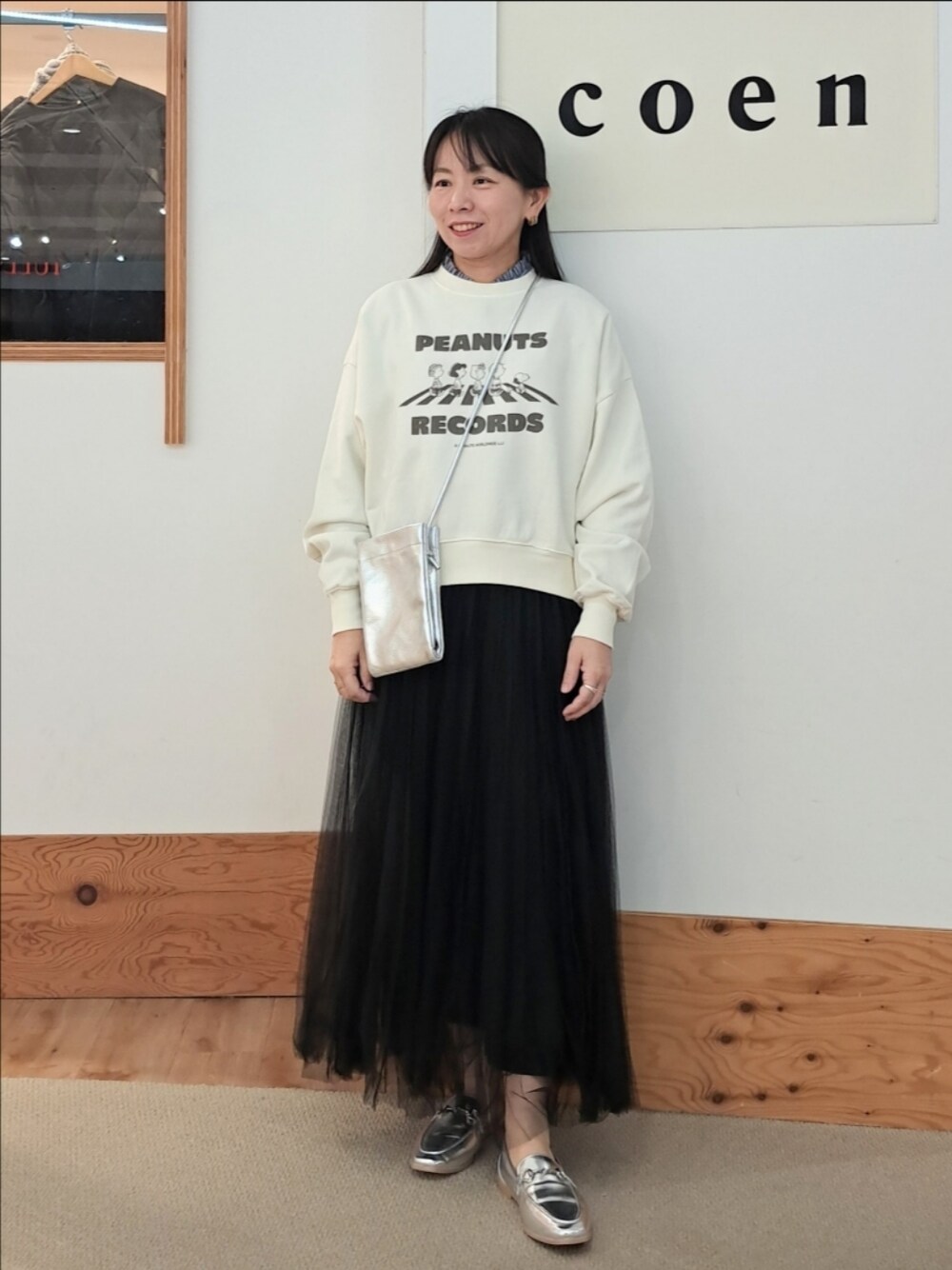 coenなるせ(coen)｜PEANUTSのスウェットを使ったコーディネート - WEAR