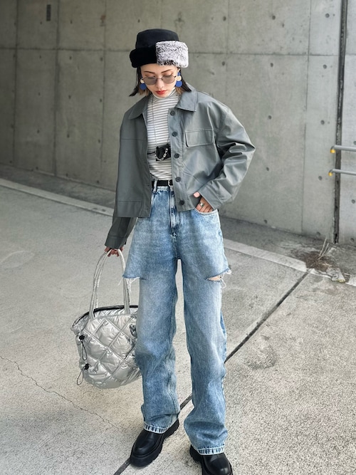 IMOKO｜Doula Doulaのライダースジャケットを使ったコーディネート - WEAR