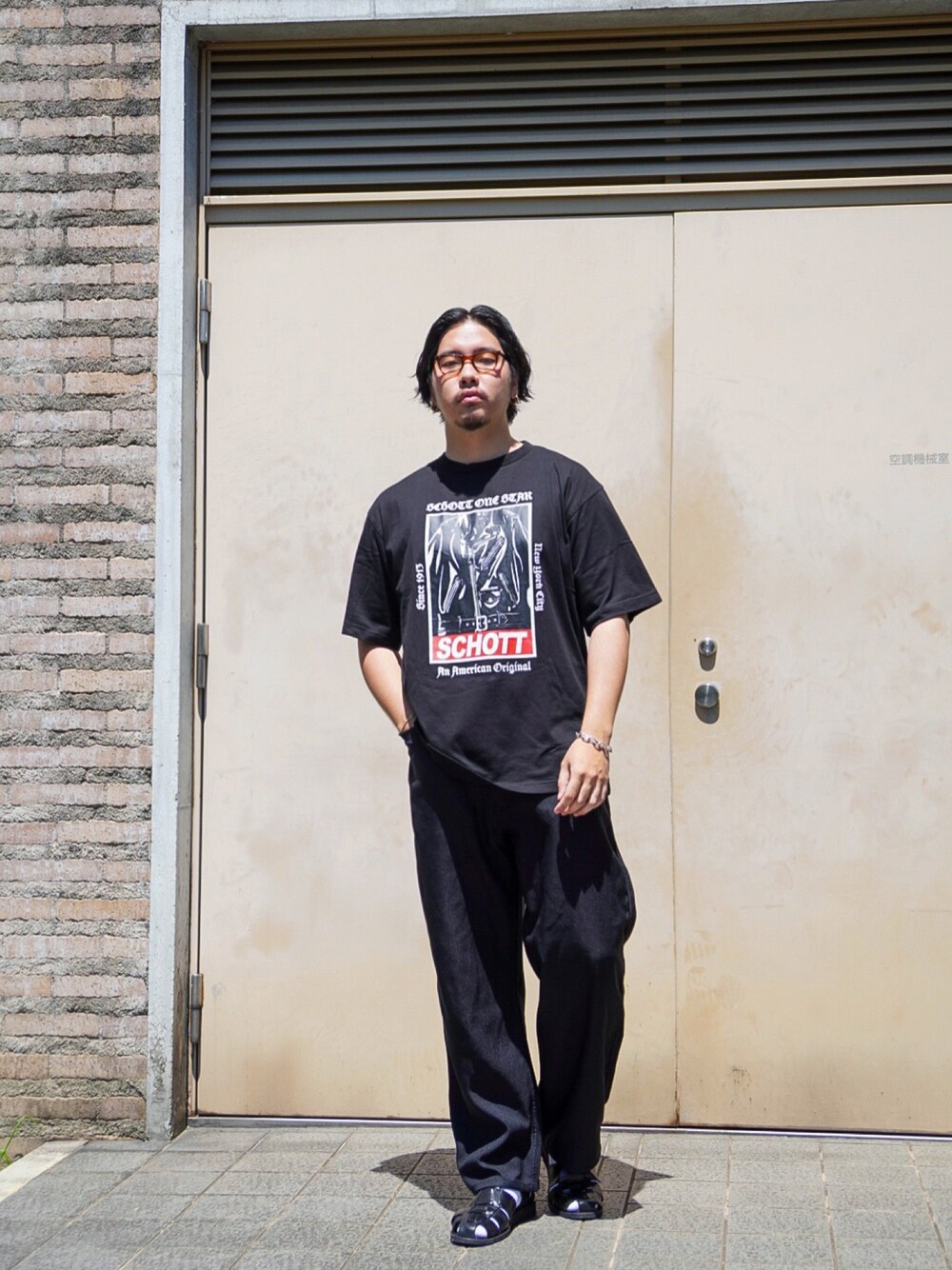Ryuji Abe(Schott HARAJUKU)｜Wranglerのスラックスを使ったコーディネート - WEAR