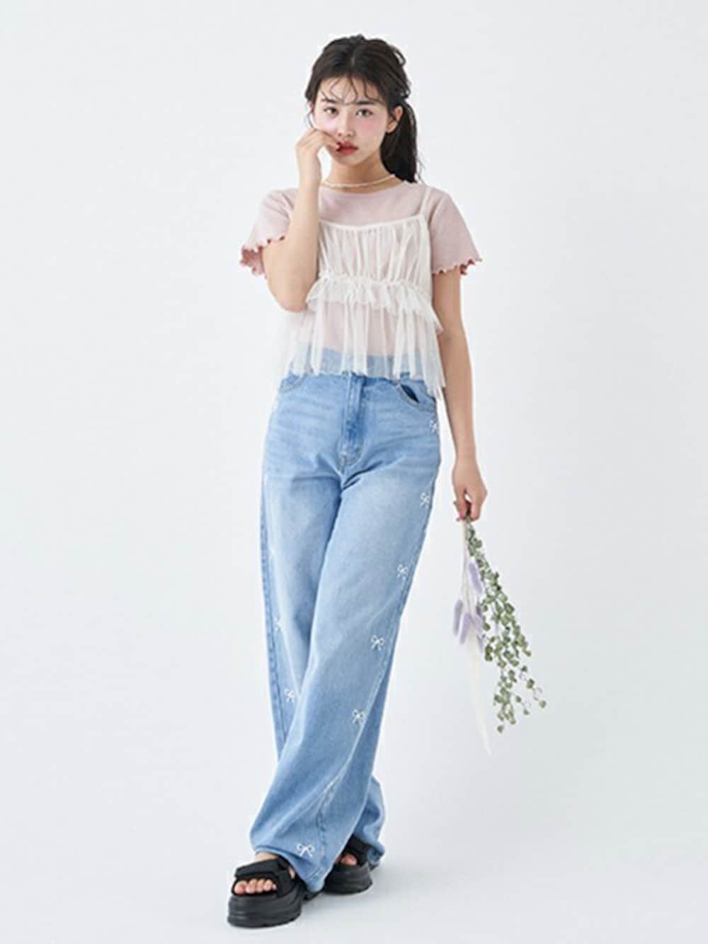 Lovetoxic(NARUMIYA ONLINE)｜LOVETOXICのデニムパンツを使ったコーディネート - WEAR