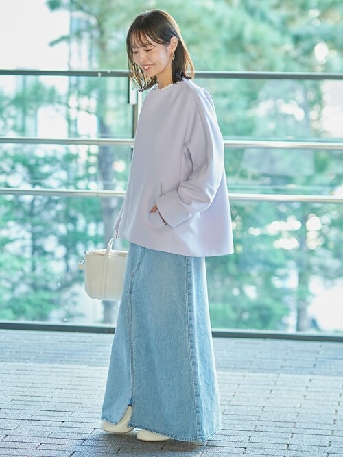 minani.a(NOBLE 本社)｜Nobleのノーカラーコートを使ったコーディネート - WEAR