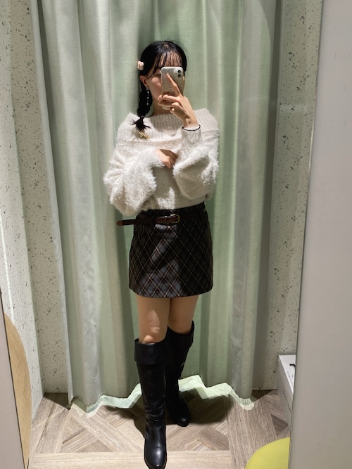 mayu(OLIVE des OLIVE OUTLET神戸三田店)｜Another Branch olive des oliveのニット/セーターを使ったコーディネート - WEAR