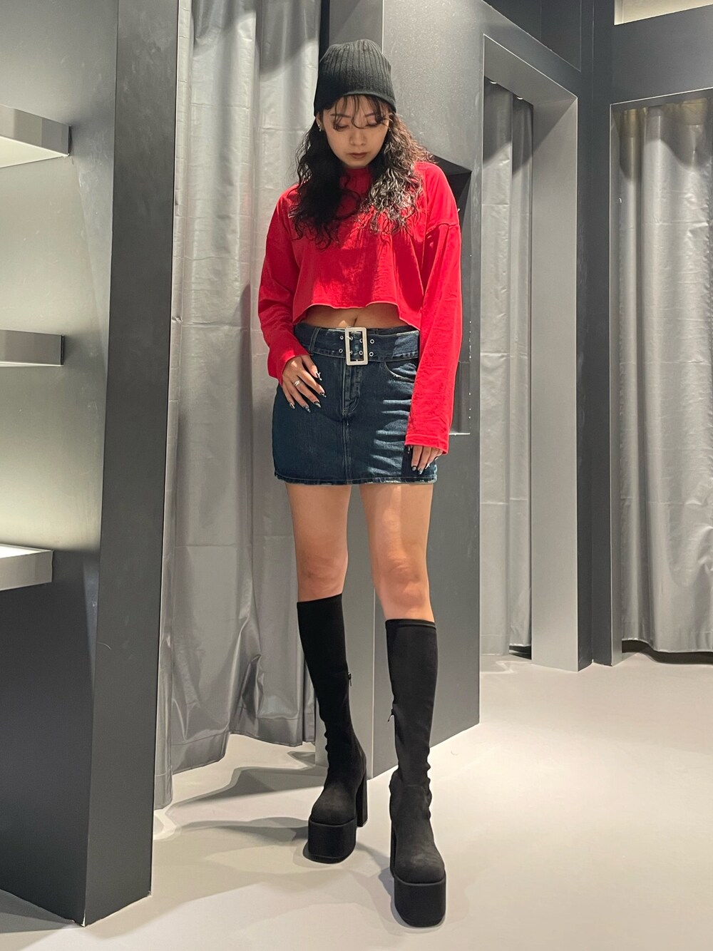 菅谷レイナ(EMODA)｜EMODAのニットキャップ/ビーニーを使ったコーディネート - WEAR