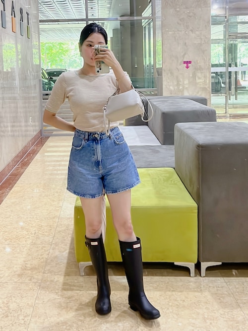 miihoo｜HUNTERのレインシューズを使ったコーディネート - WEAR