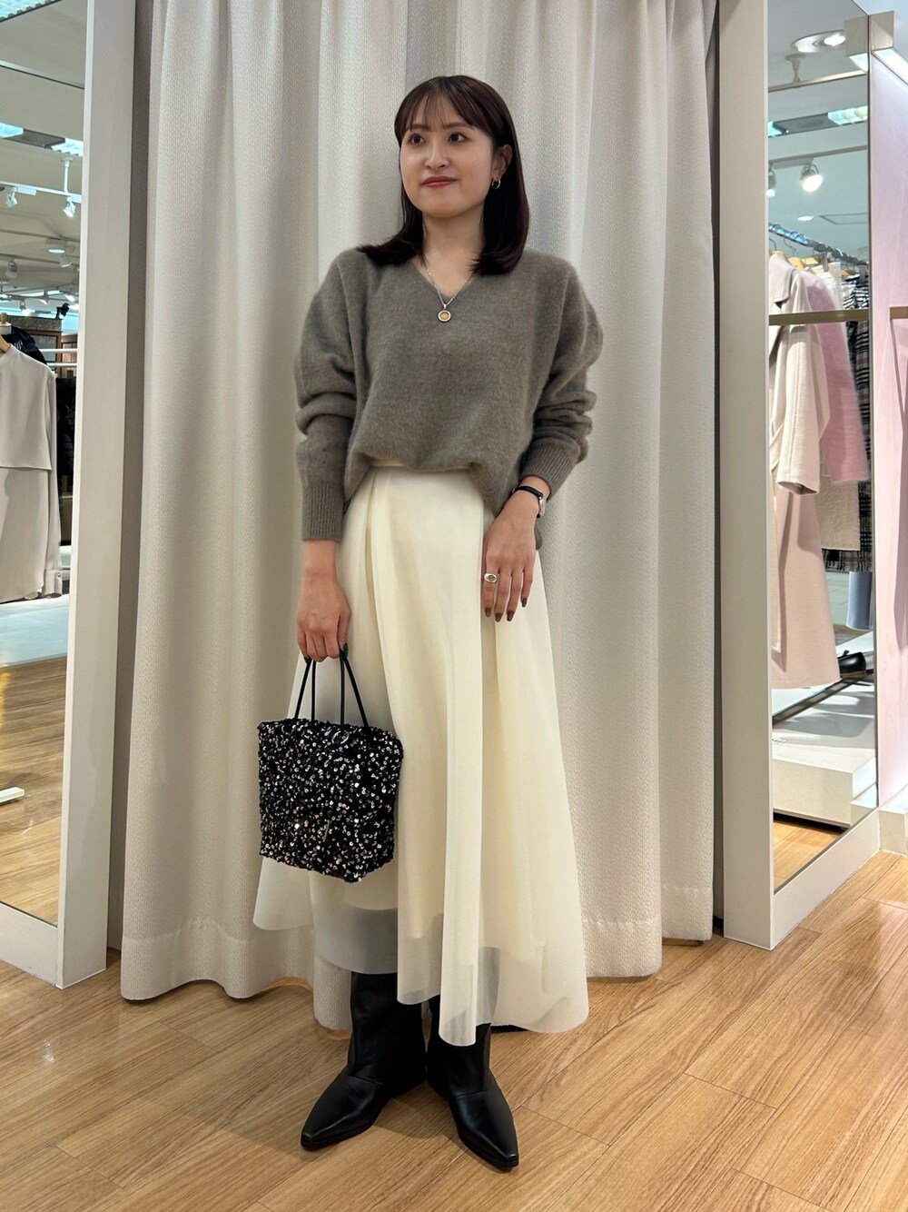 yuka(ノーリーズ新宿京王店)｜NOLLEY’Sのニット/セーターを使ったコーディネート - WEAR