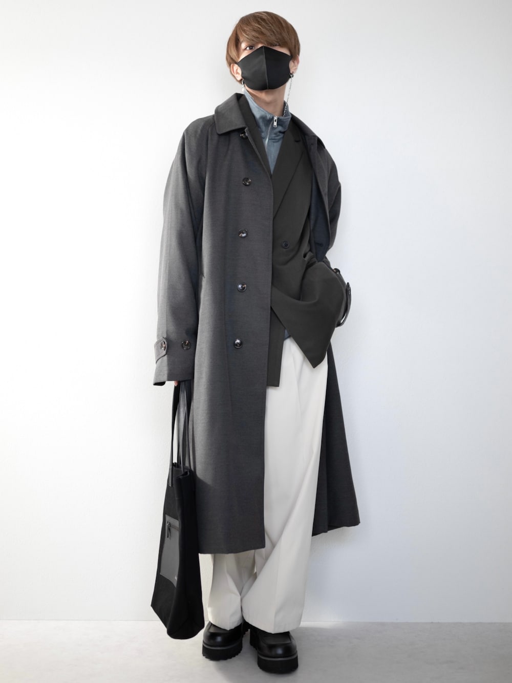 MASAKI｜CLELのステンカラーコートを使ったコーディネート - WEAR