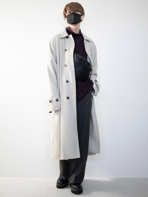 MASAKI｜CLELのステンカラーコートを使ったコーディネート - WEAR