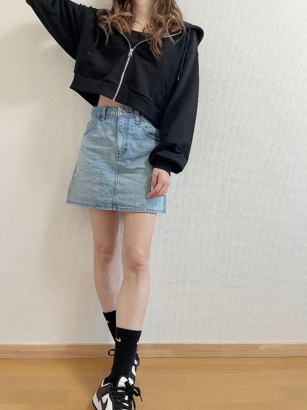 Airi｜GUのデニムスカートを使ったコーディネート - WEAR