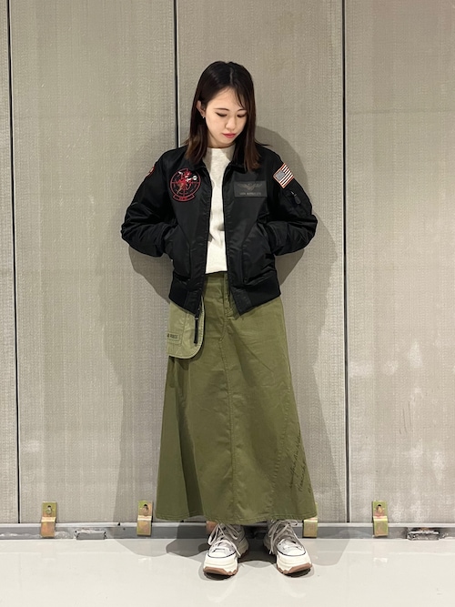 mayuko(AVIREX 熊本)｜AVIREXのスカートを使ったコーディネート - WEAR