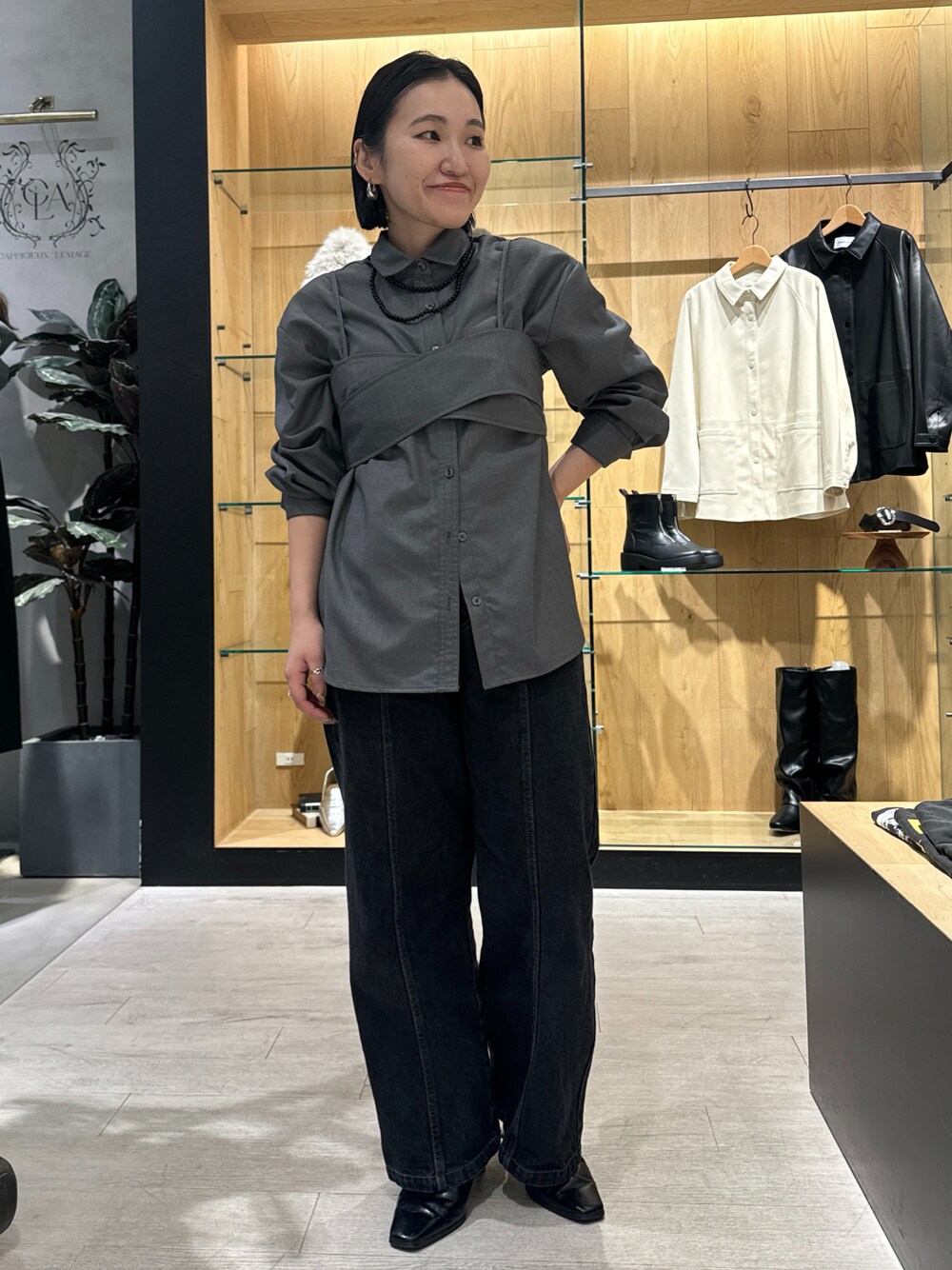 mari.kana_lemage(CAPRICIEUXLE'MAGE天神地下街店)｜CAPRICIEUX LE'MAGEのシャツ/ブラウスを使ったコーディネート - WEAR