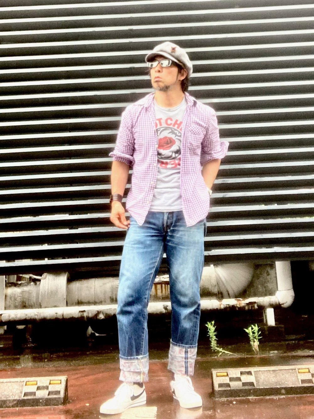 Anthony.T｜古着屋で300円のキャスケットを使ったコーディネート - WEAR