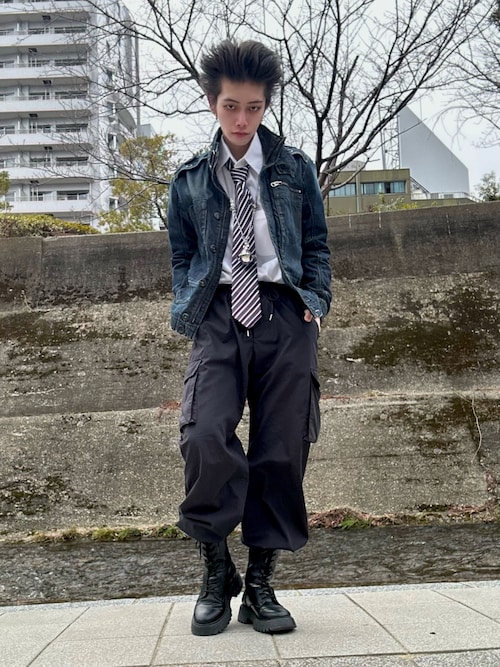 T@ke｜GUのカーゴパンツを使ったコーディネート - WEAR