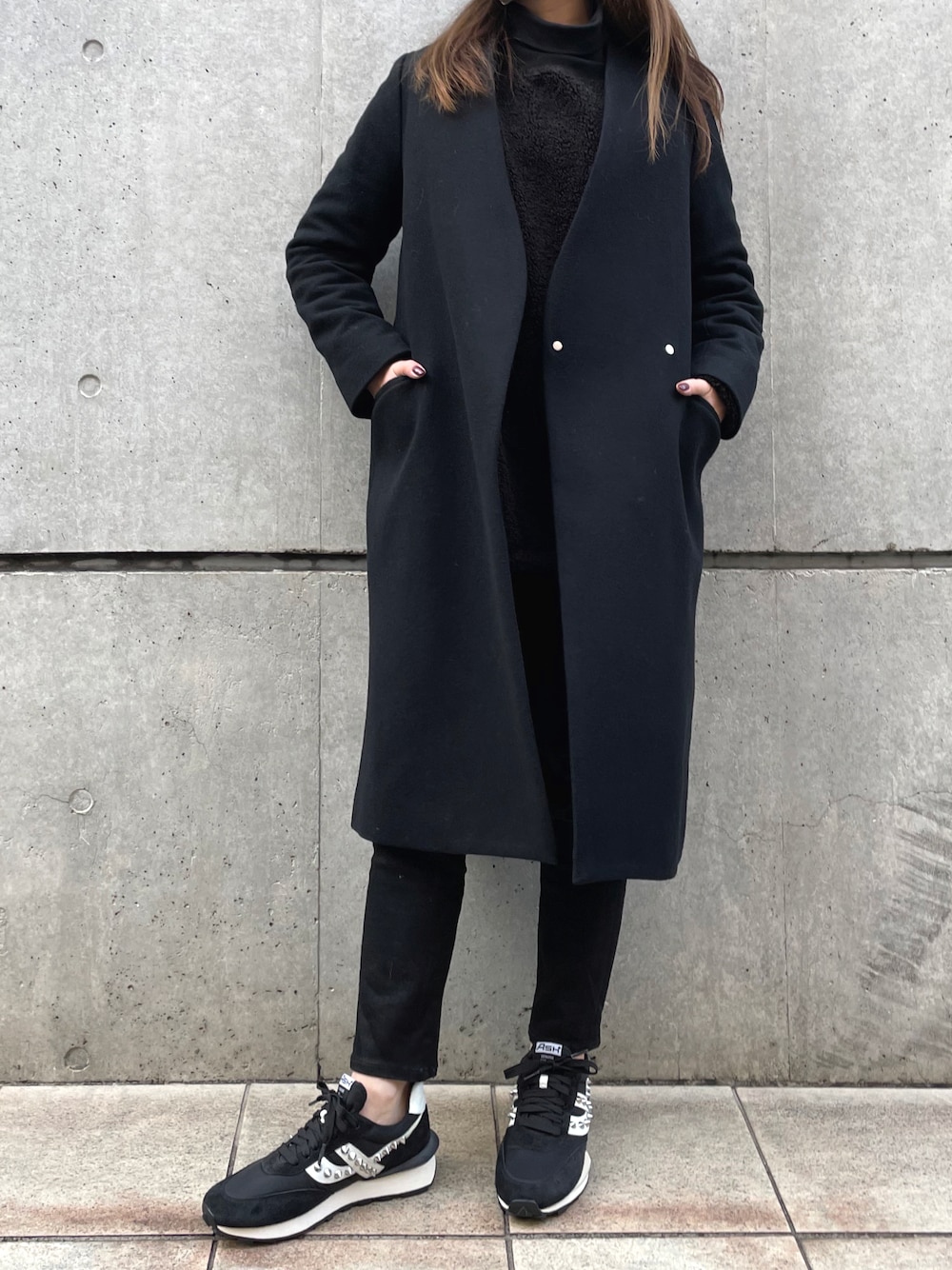 ashogn(ASH)｜UNITED TOKYOのノーカラーコートを使ったコーディネート - WEAR