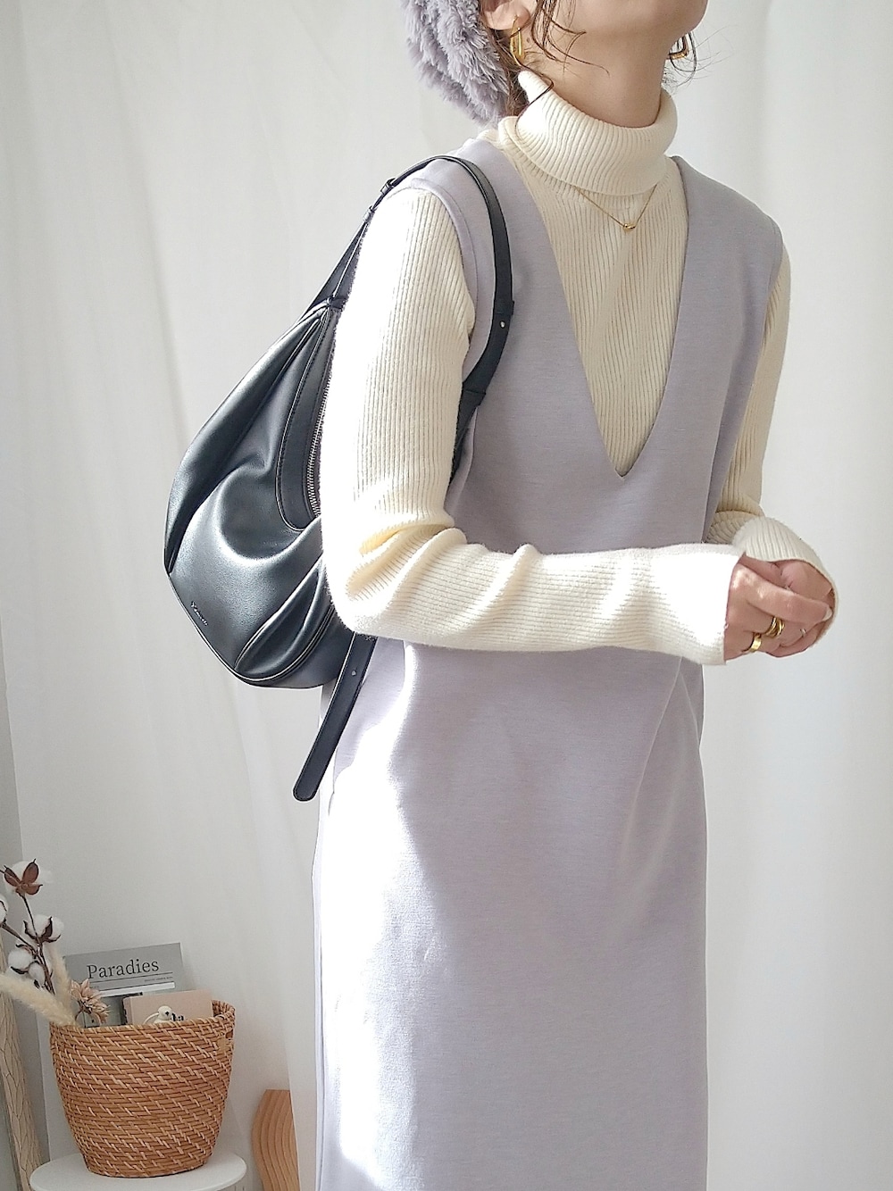 yu.｜OMNESのジャンパースカートを使ったコーディネート - WEAR