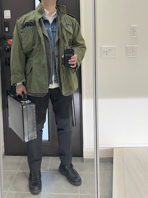 Chris｜U.S. Militaryのミリタリージャケットを使ったコーディネート - WEAR