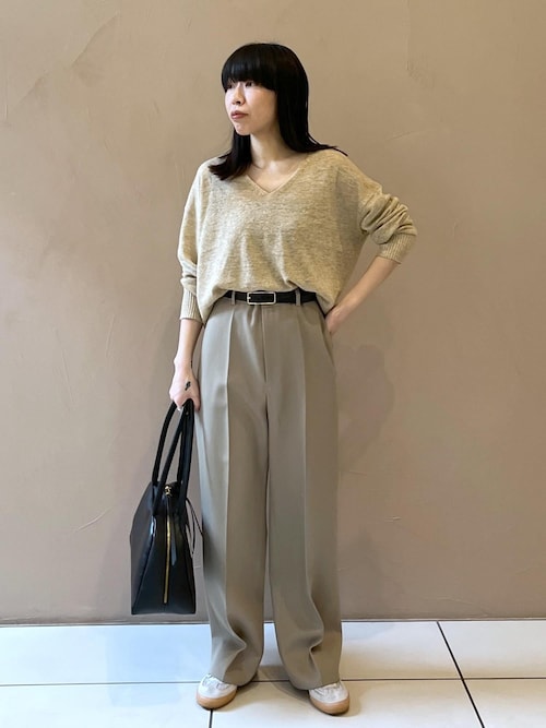 セール】VISTO WOOL GABA ストレートワイドパンツ（スラックス