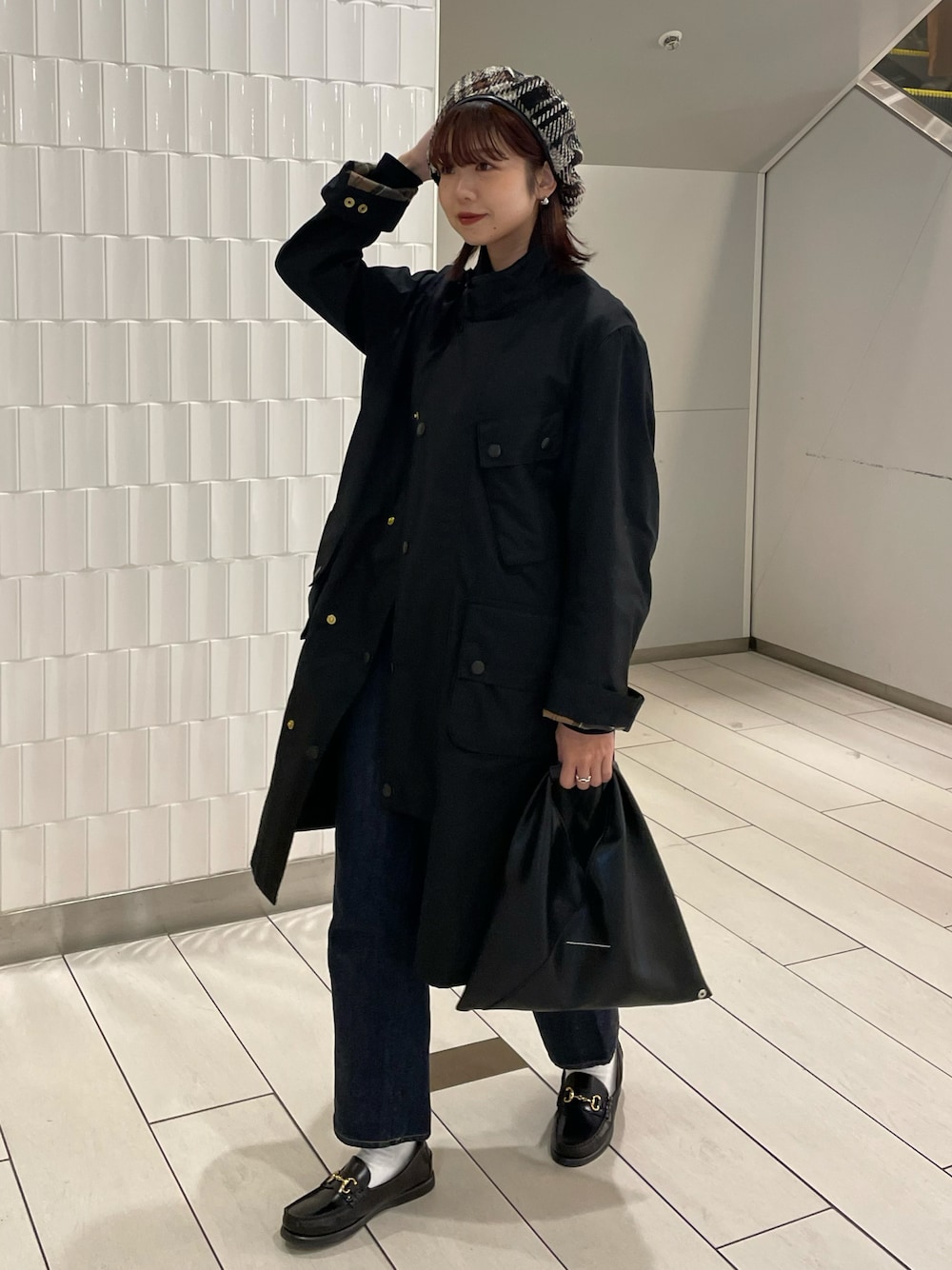 UKI｜Barbourのライダースジャケットを使ったコーディネート - WEAR