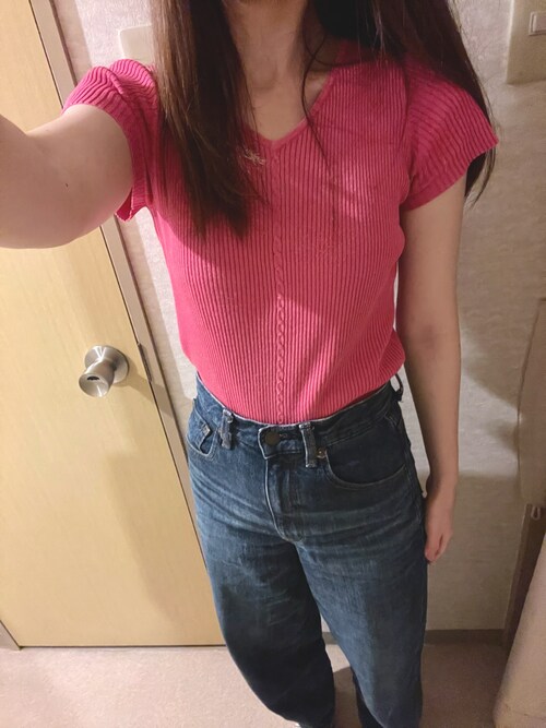 moco｜GUのデニムパンツを使ったコーディネート - WEAR