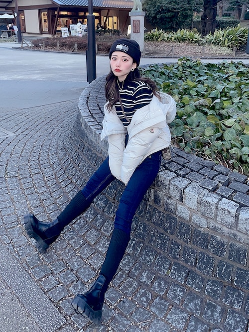 yuka 🤍｜TOMMY HILFIGERのニットキャップ/ビーニーを使ったコーディネート - WEAR