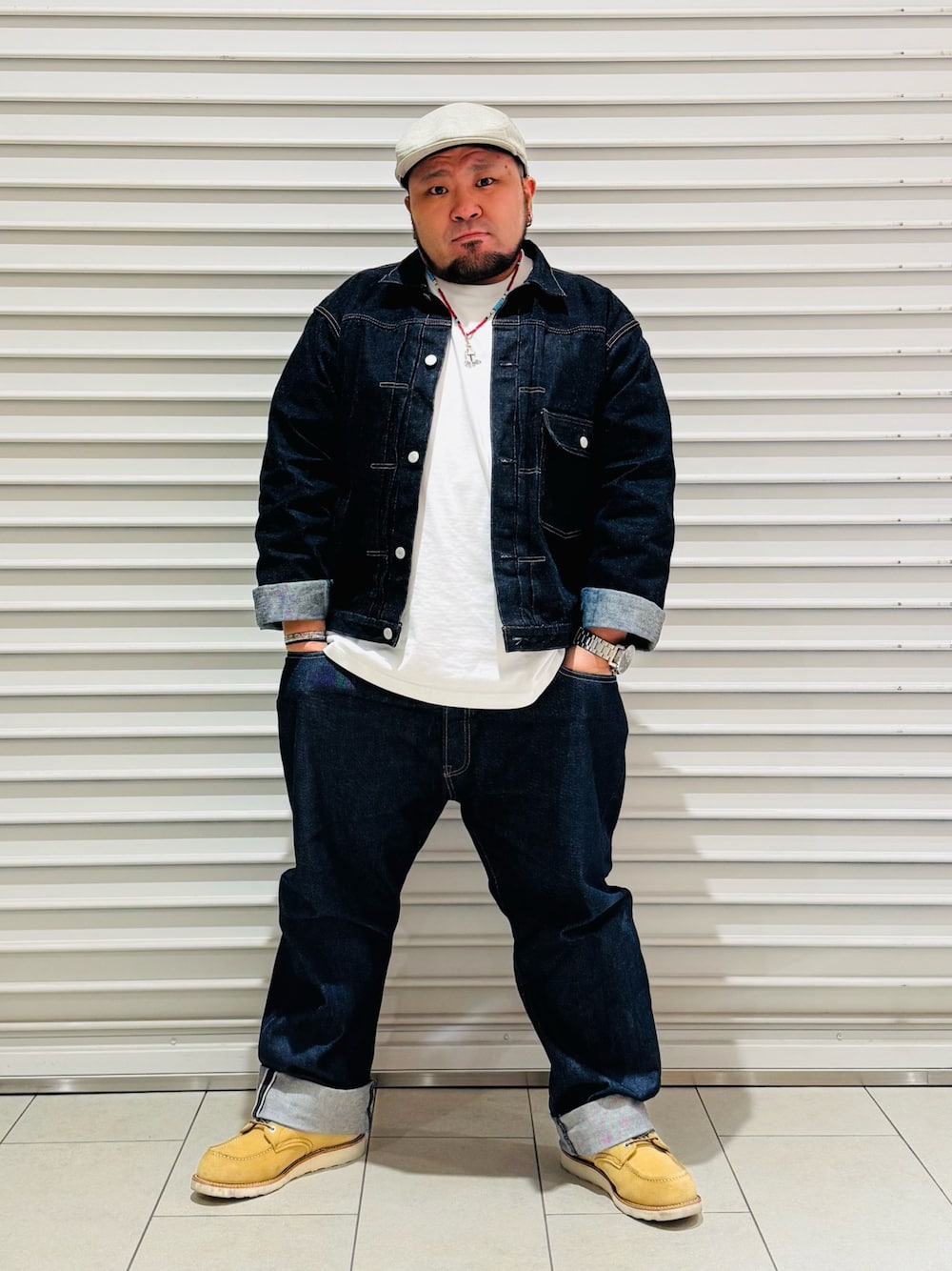 ぬ〜さん(OVERRIDE金沢Rinto)｜OVERRIDEのハンチング/ベレー帽を使ったコーディネート - WEAR