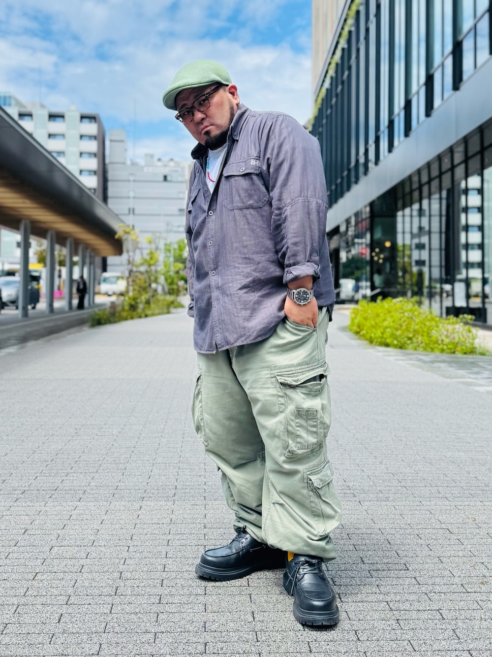 ぬ〜さん(OVERRIDE金沢Rinto)｜OVERRIDEのハンチング/ベレー帽を使ったコーディネート - WEAR