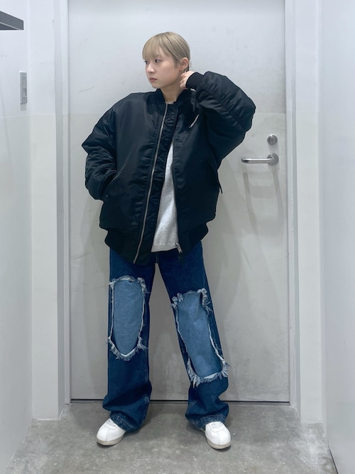 多田花美（XLARGE/X-girlお台場（X-girl））｜X-girlのMA-1を使ったコーディネート - WEAR