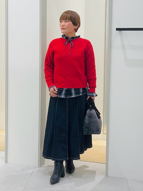 オールシーズン】デニムタックスカート/洗える（デニムスカート）｜THE